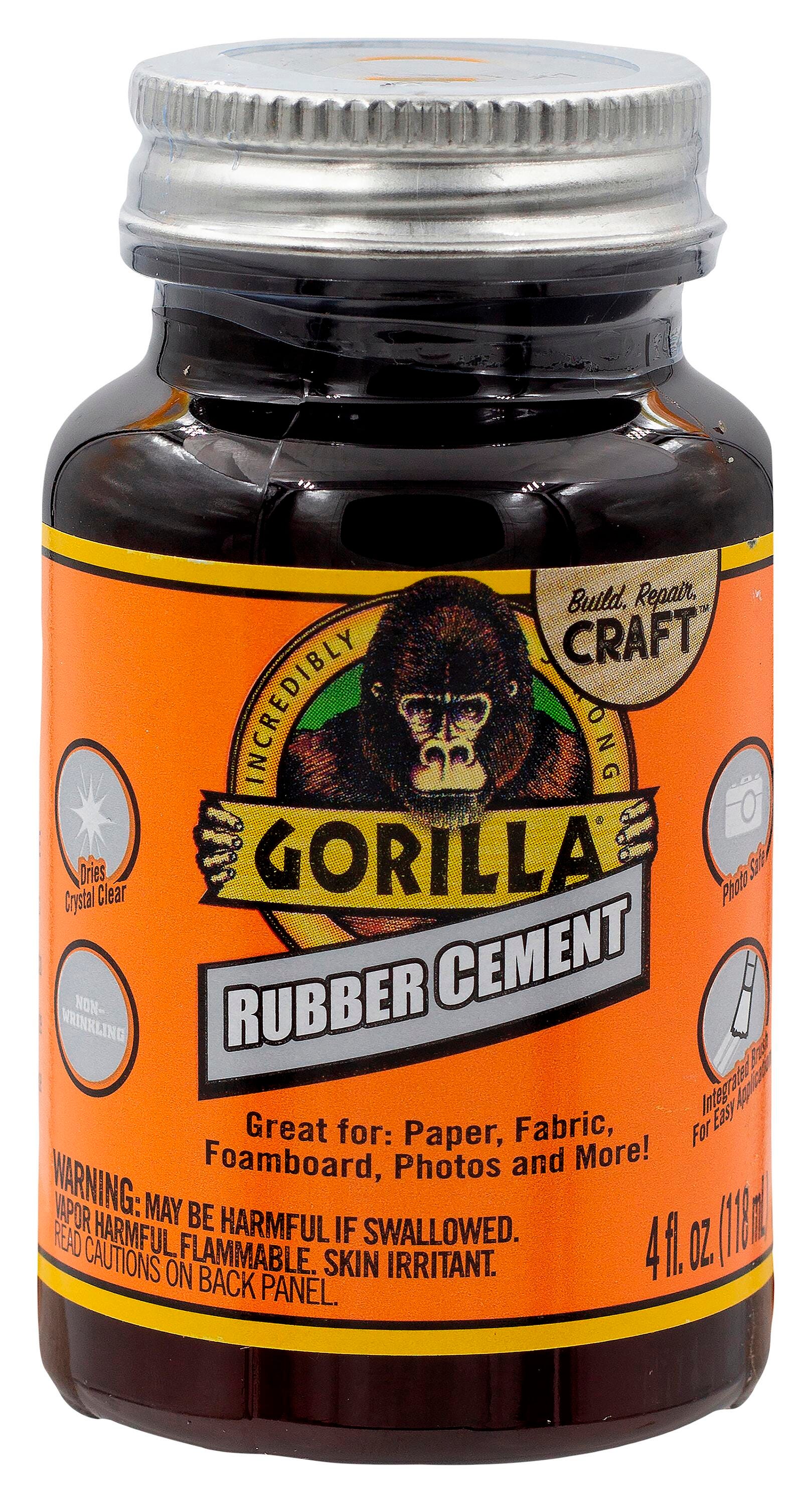 Gorilla Glue Rubber Cement with Brush 4 Ounces